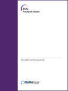 BMC Research Notes | EVISA's Journals Database